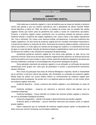 ANATOMIA DA RAIZ - ANATOMIA DOS ÓRGÃOS VEGETATIVOS: RAIZ, CAULE E FOLHA