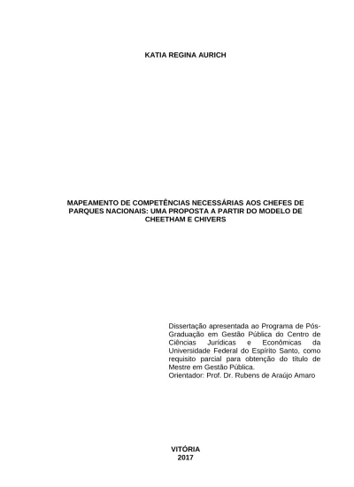 O Modelo de Competência Profissional de Cheetham e Chivers