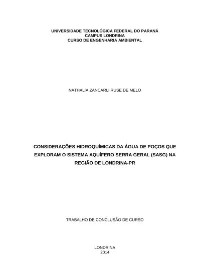DIAGRAMA STIFF - Considerações hidroquímicas da água de poços que ...