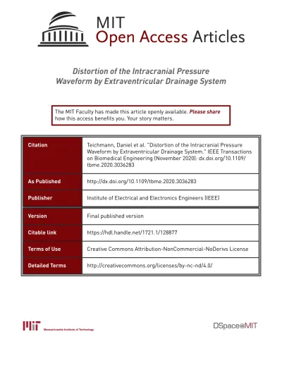Distortion of the Intracranial Pressure Waveform by Extraventricular ...