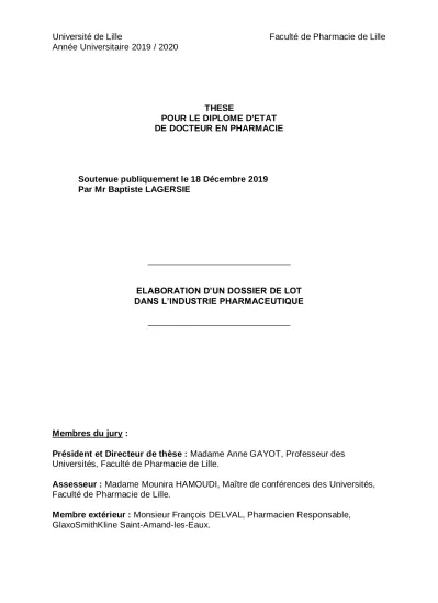 Pépite | Élaboration d’un dossier de lot dans l’industrie pharmaceutique