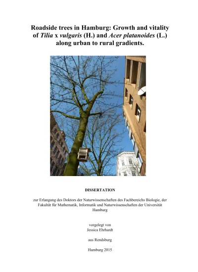 Soil profiles - Roadside trees in Hamburg : Growth and vitality of ...
