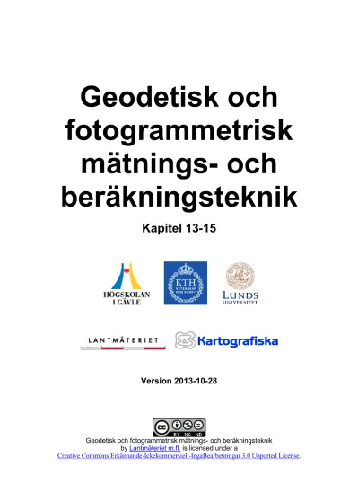 Digital fotogrammetri Princip Princip - Enkelbildsmetoder .1 Fotokarta ...