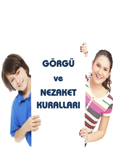 GÖRGÜ ve NEZAKET KURALLARI