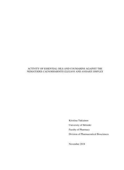 Life cycle of Anisakis simplex and Caenorhabditis elegans