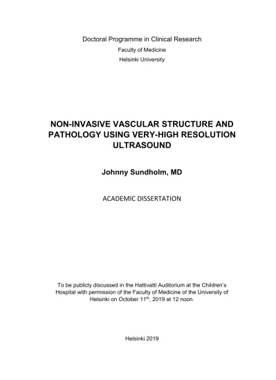 Non-invasive Vascular Structure and Pathology Using Very-high ...