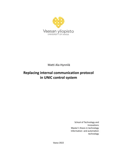 Requirements for changing the protocol - Replacing internal ...