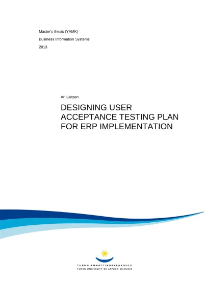 5 INTRODUCING THE ERP PROJECT IN SATEL - Designing user acceptance ...