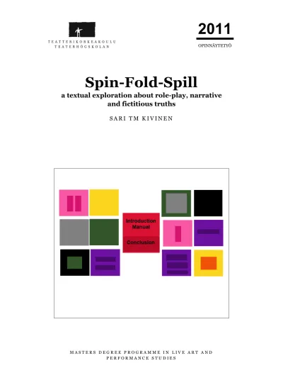 Spin-Fold-Spill : a textual investigation about role-play, narrative ...