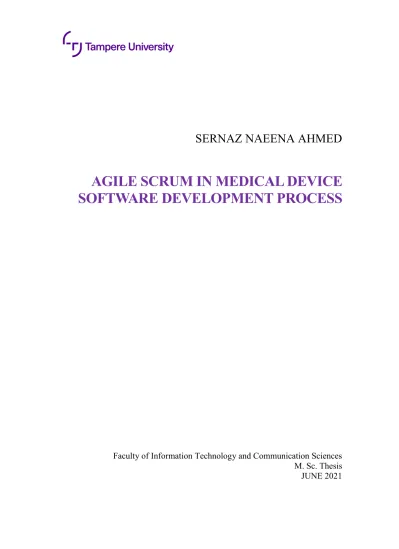 Agile Scrum in Medical Device Software Development Process