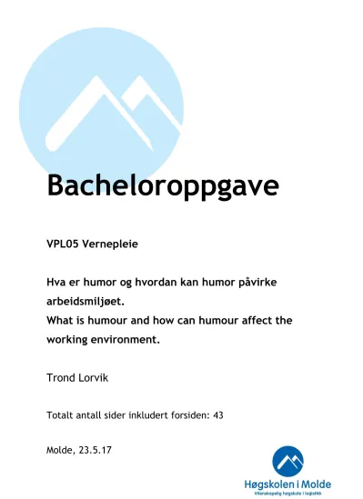 Humor - Hva er humor og hvordan kan humor påvirke arbeidsmiljøet