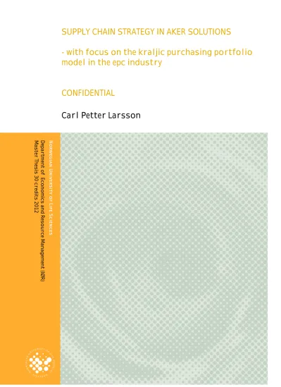 Project Execution Model – PEM - Supply chain strategy in Aker Solutions ...