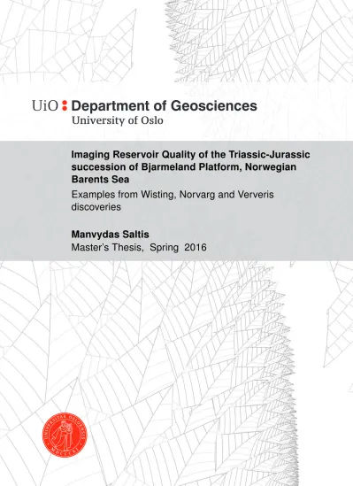 Imaging Reservoir Quality of the Triassic-Jurassic succession of ...