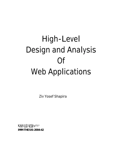 Conclusion - High-Level Design and Analysis Of Web Applications