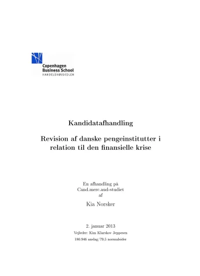 Revisors kompetencer - Eksterne og interne revisorer