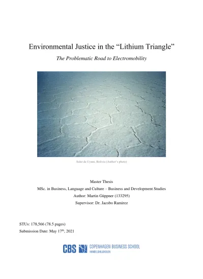 D ATA COLLECTION M ETHODS - Environmental Justice in the “Lithium Triangle”